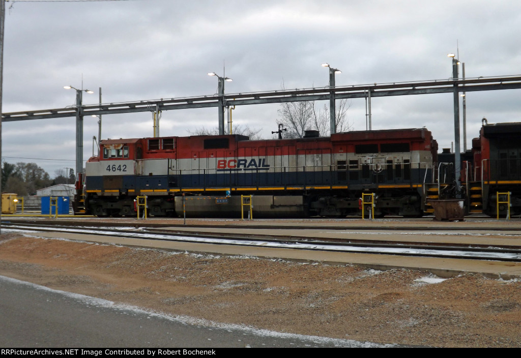 BC Rail C44-9WL 4642 at the fuel depot in Stevens Point, WI_11-19-16